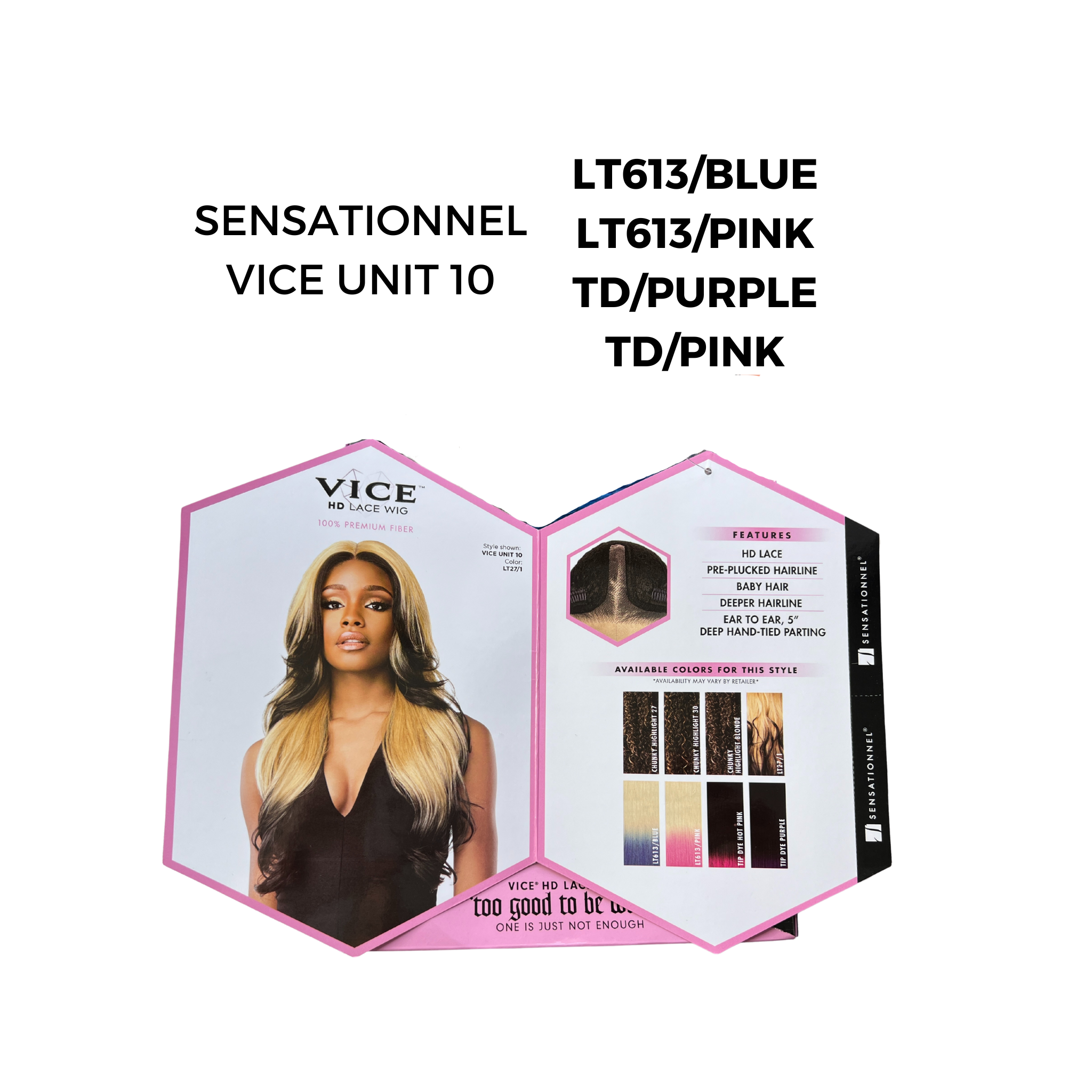 Sensationnel Synthetic HD Lace Front Wig - Vice Unit 10 – Lazygirl Approved